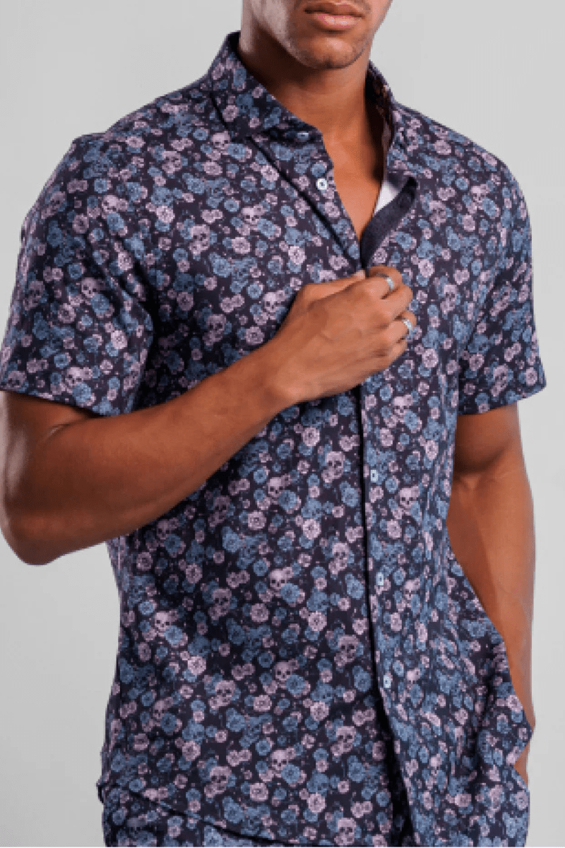 NOVA - Navy Summer Crush Skulls - Stone Rose – Archery Close