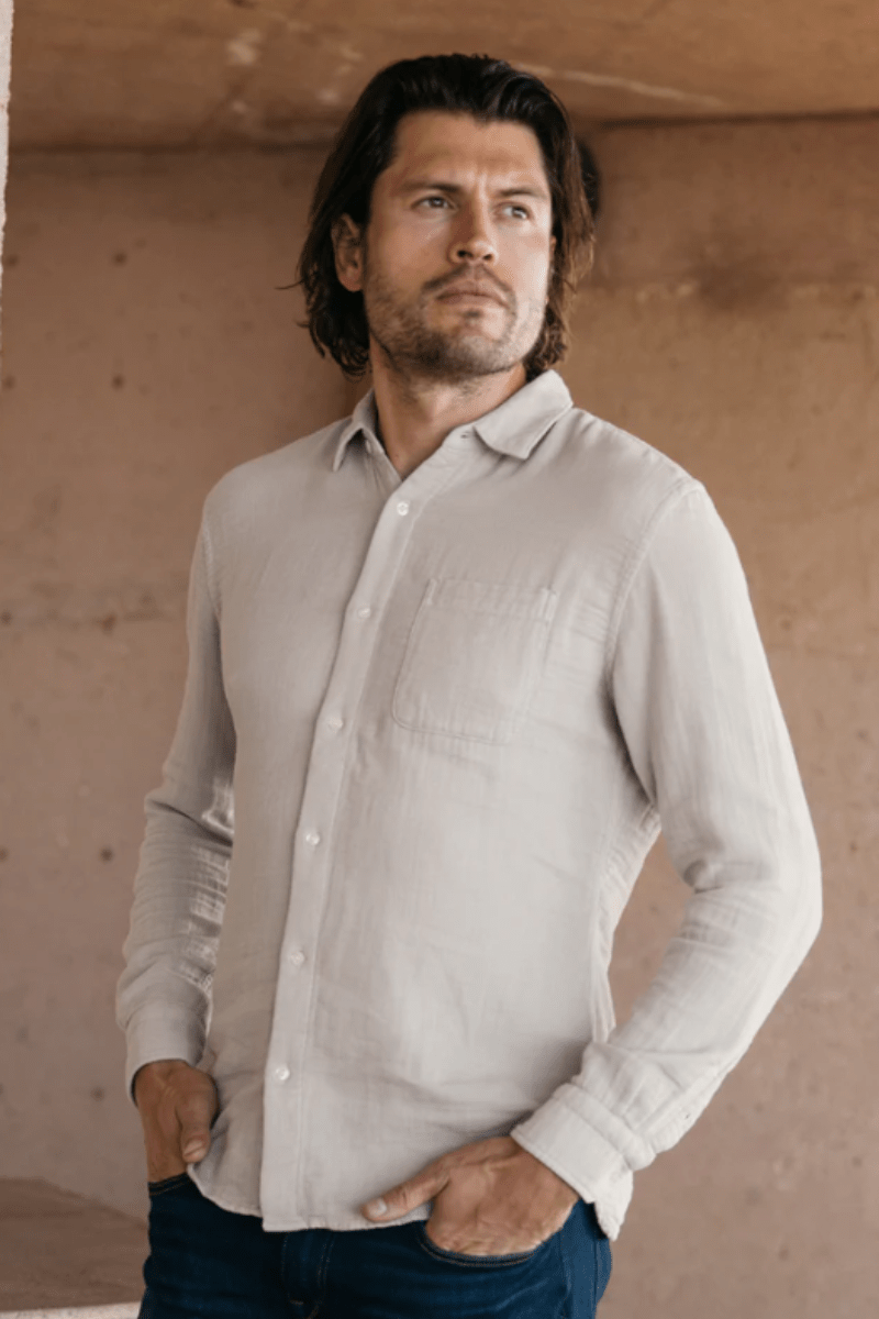 The Ripper Shirt Waffle in Light Gray - Hiroshi Kato – Archery Close